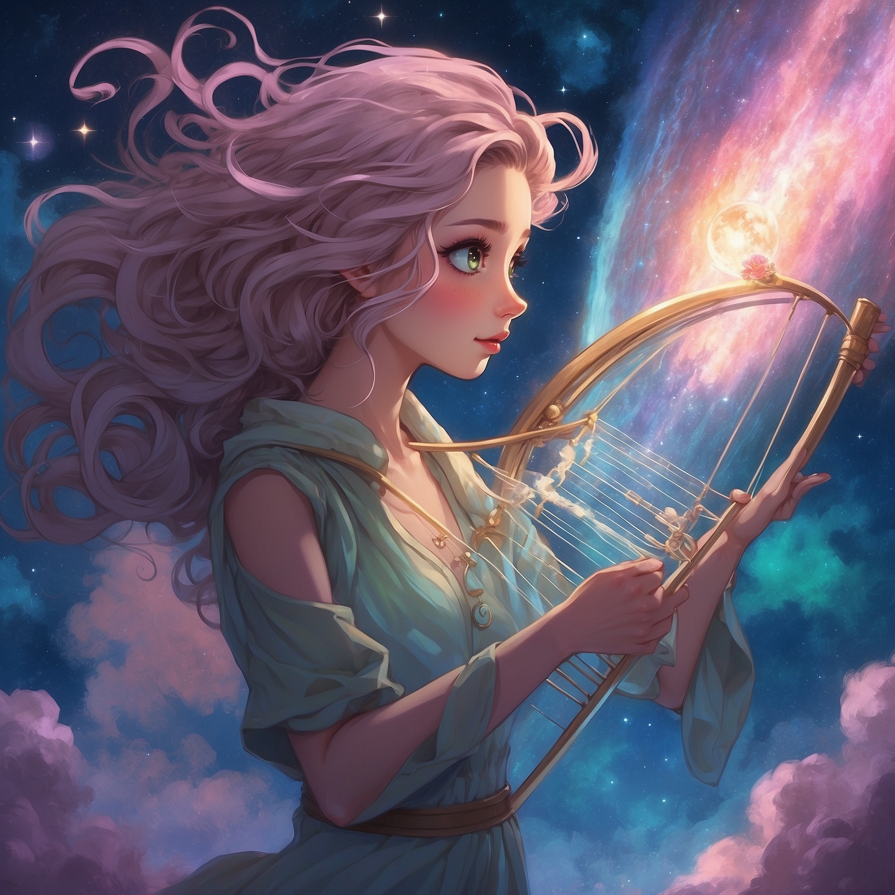 The Photon Harp of the Storm Nebula Bedtime Story